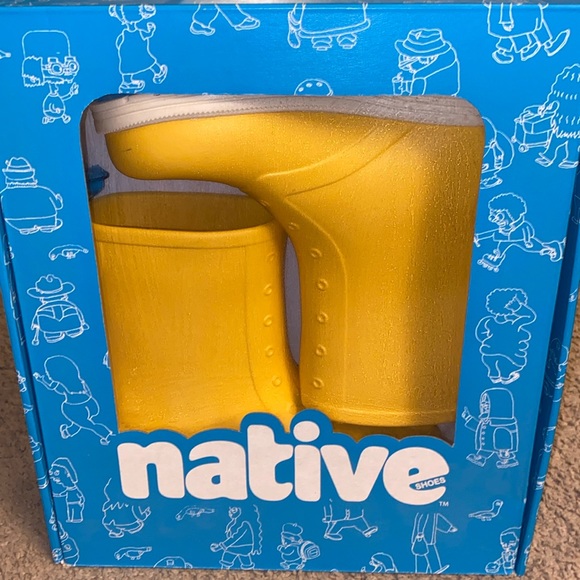 Native Shoes | Shoes | Native Sid Rubber Rain Boots In Yellow Size Kids ...